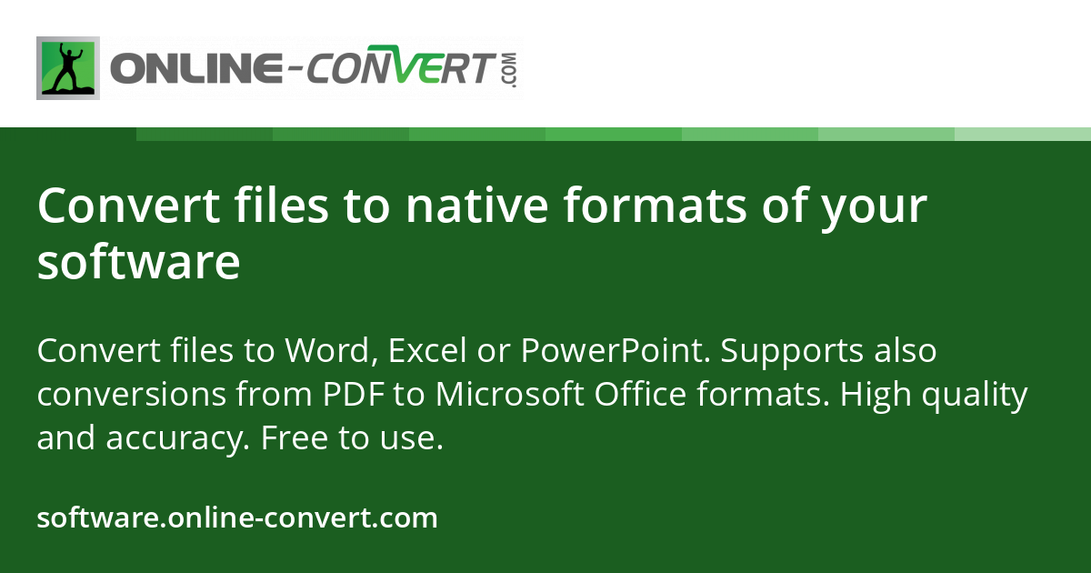 Convert files to native formats of your software